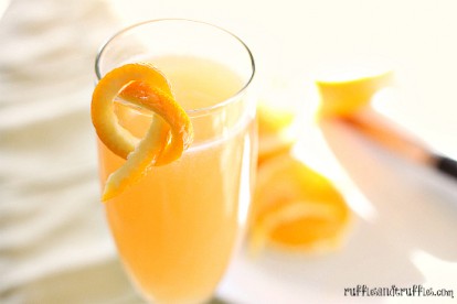 Easy orange rind drink garnish
