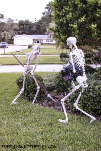DIY Skeleton Lawn Decor for Halloween