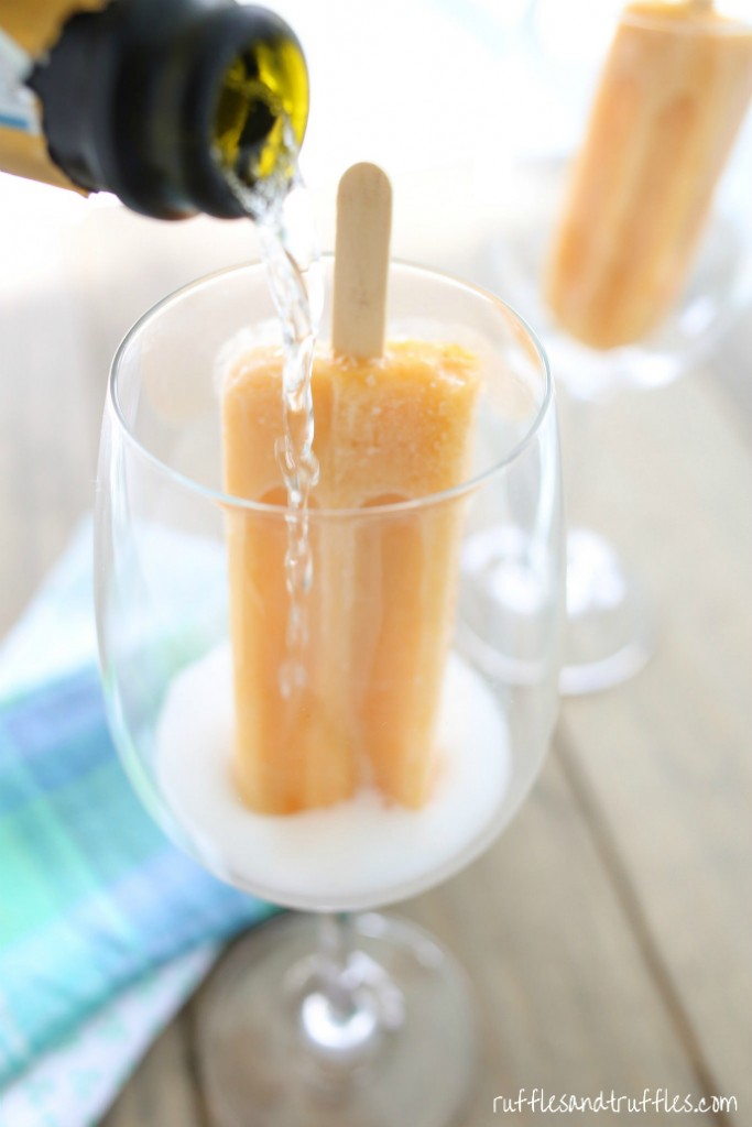 Popsicles in Prosecco - Helpful Homemade