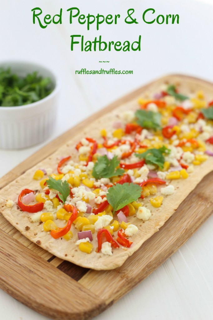 Red Pepper and Corn Flatbread - Helpful Homemade